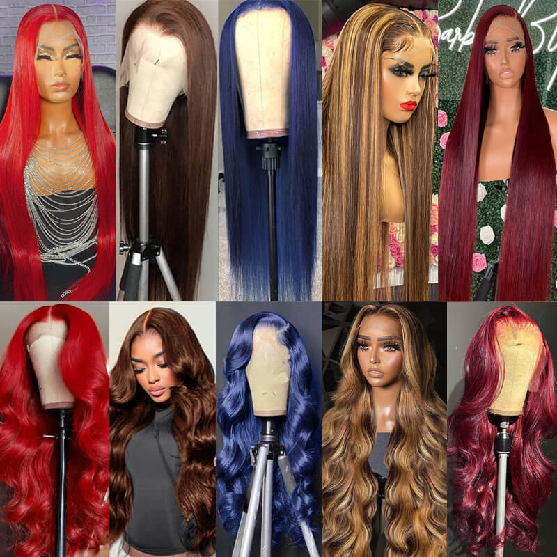 Flash Sale $169=26inch Pre Colored 13x6 Lace Frontal Wig Body Wave/Str ...