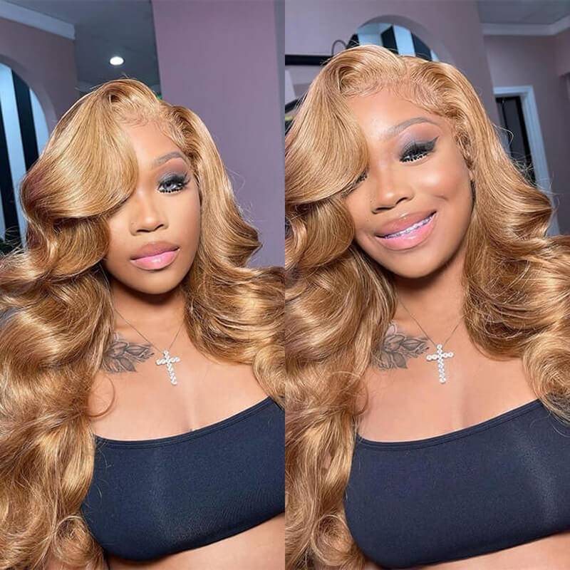 Bombshell Wig | eullair Glueless Honey Blonde Lace Frontal Wig | Brown ...