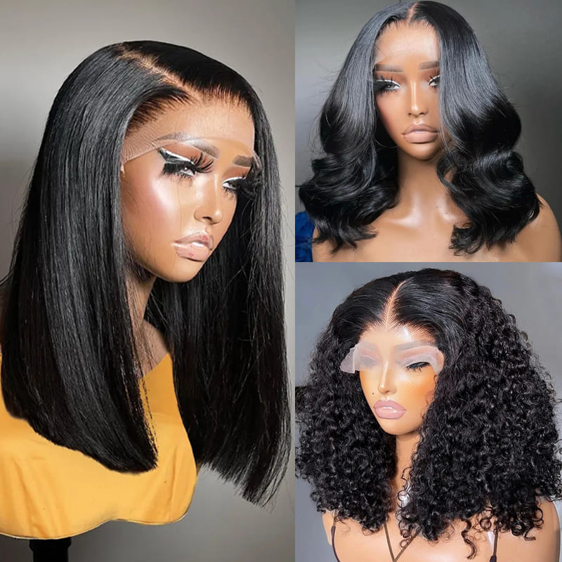 $59 Flash Sale|eullair Short Curly Bob Wig Lace Front Human Hair Wigs